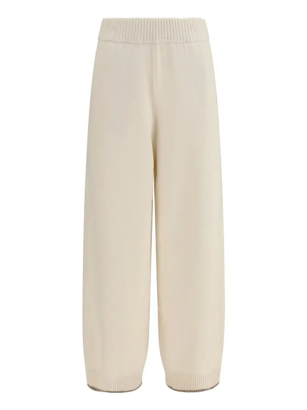 Brunello Cucinelli Cashmere Trousers - White