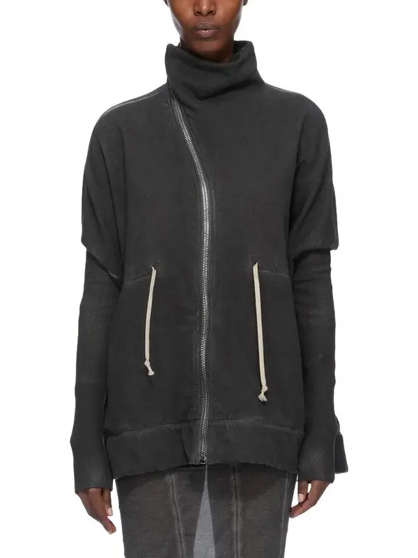 Rick Owens Voluminous Funnel Neck Mountain Jacket - Black