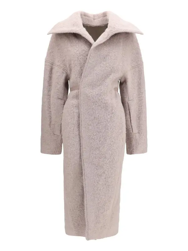 Rick Owens Dracucollar Belted Overcoat - Pink