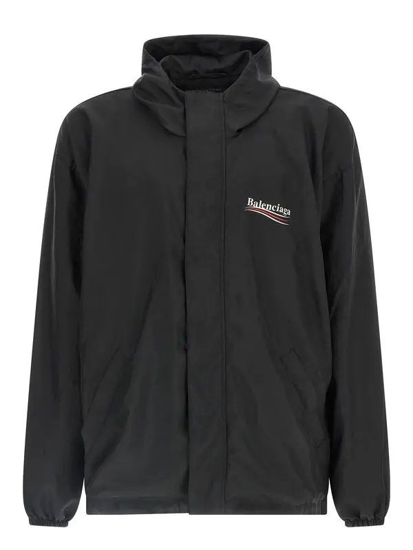 Balenciaga Political Campaign' Anorak - Black