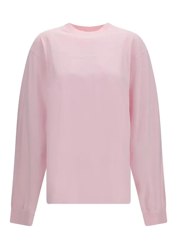 Alexander Wang Long-sleeve Logo T-shirt - Pink