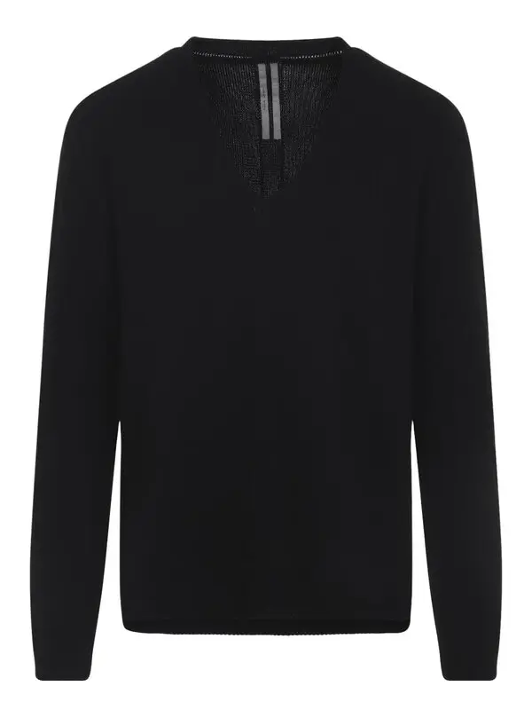 Rick Owens Oversized Extreme V-neck Pullover - Black
