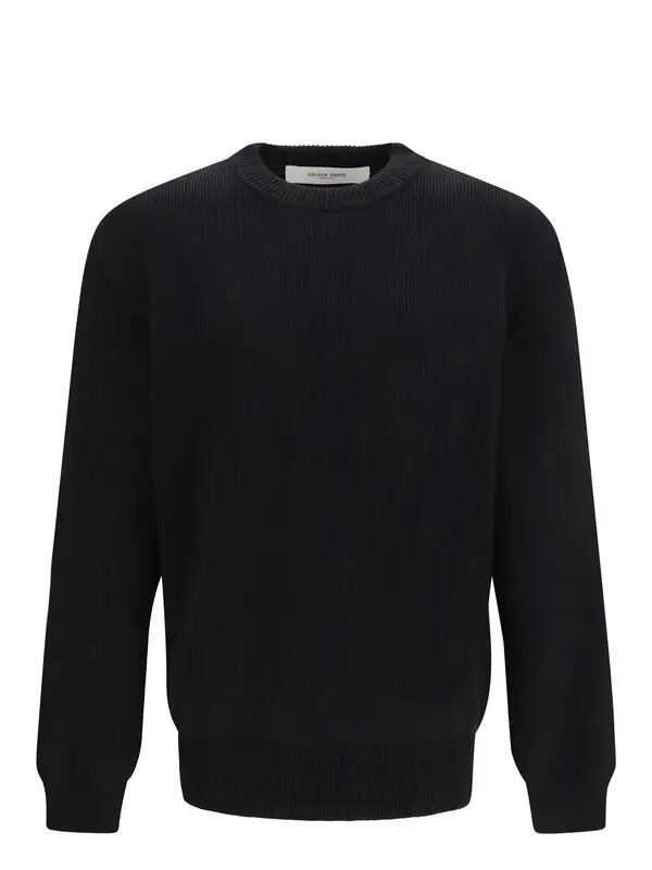 GOLDEN GOOSE Ribbed Knit Sweater - Black