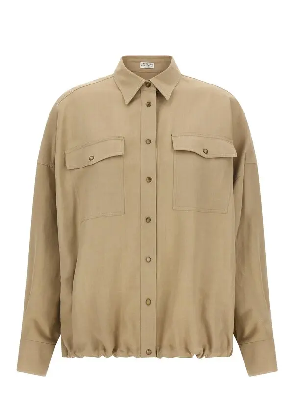 Brunello Cucinelli Fluid Twill Shirt - Cream