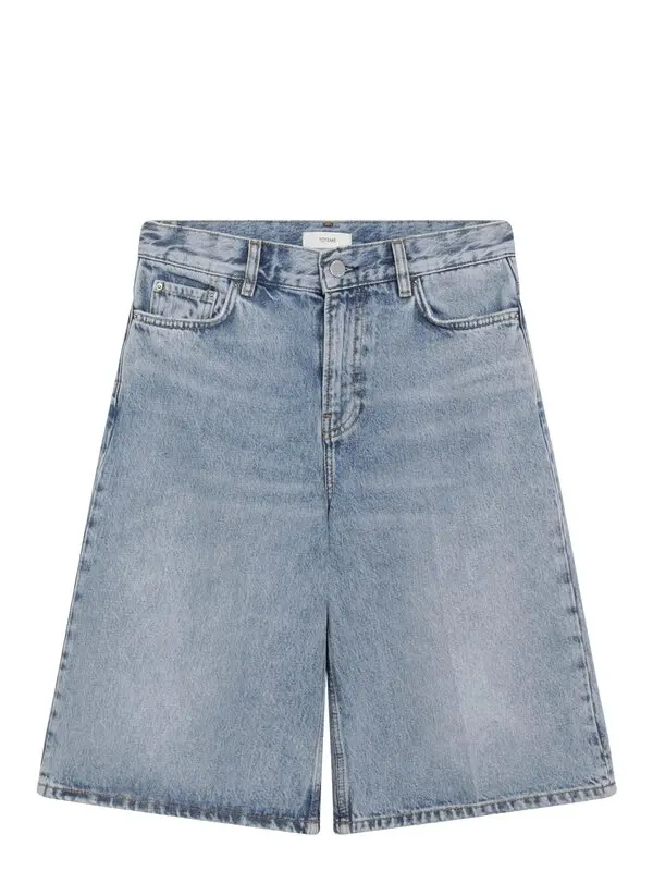 TOTEME True Vintage Denim Bermuda Shorts - Blue