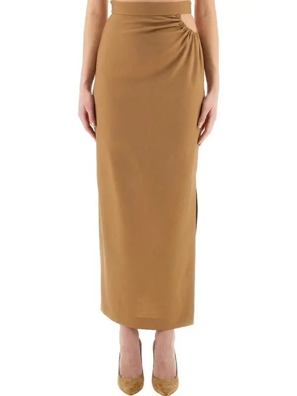 Max Mara Navona Long Skirt - Cream