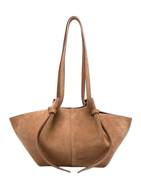 Yuzefi Calf Suede Shoulder Bag - Brown