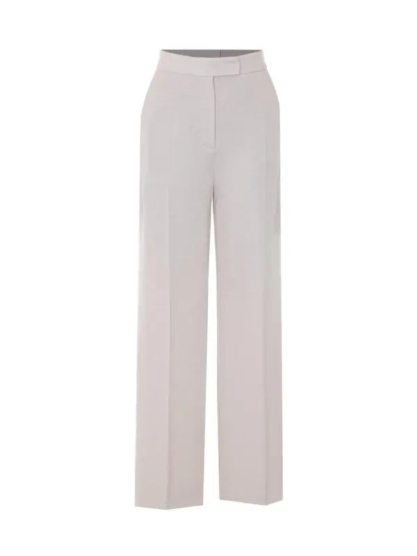 Max Mara Attinia Wool Piquet Trousers - White