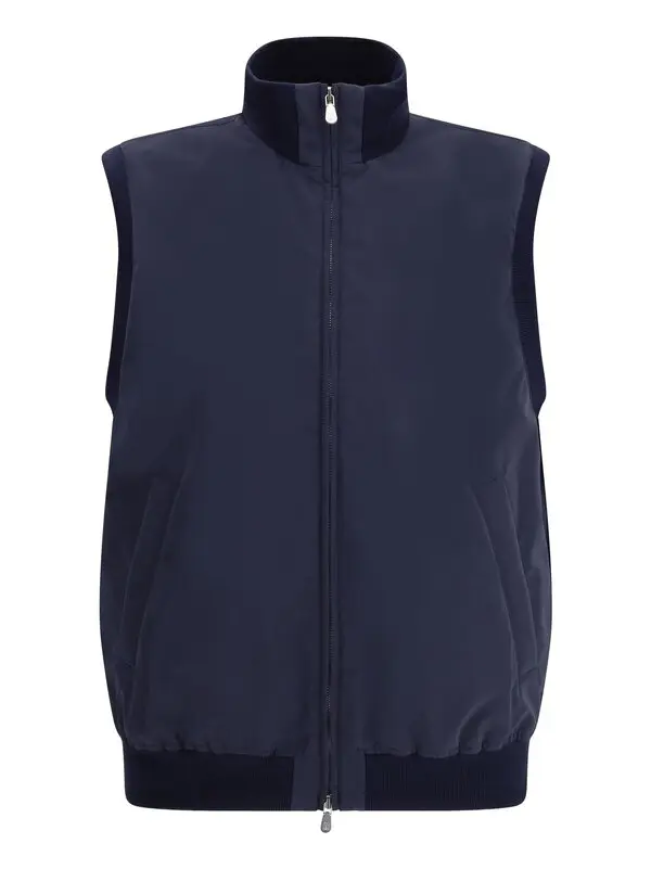 Brunello Cucinelli Sleeveless Vest Jacket - Blue