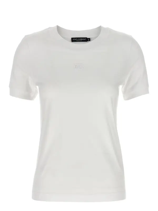 Dolce & Gabbana Logo Embroidery T-shirt - White