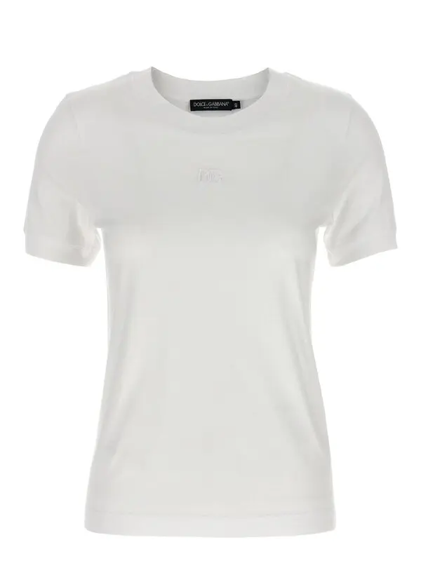 Dolce & Gabbana Logo Embroidery T-shirt - White
