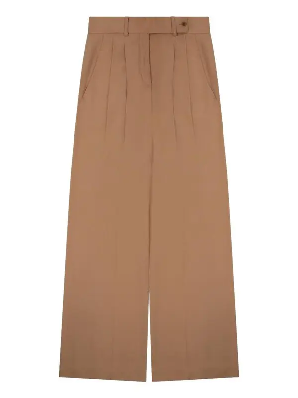 Alberta Ferretti Wide Leg Tailored Pants - Cream