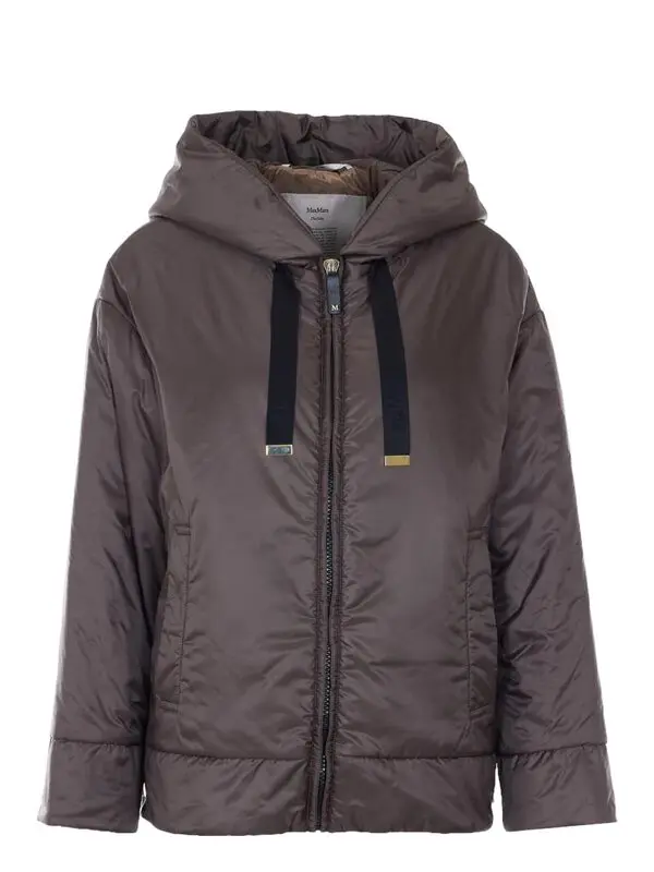 Max Mara Daria Padded Drip-proof Canvas Jacket - Brown