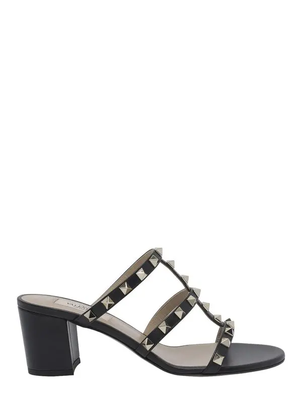 Valentino Garavani Rockstud Pump Sandals - Black