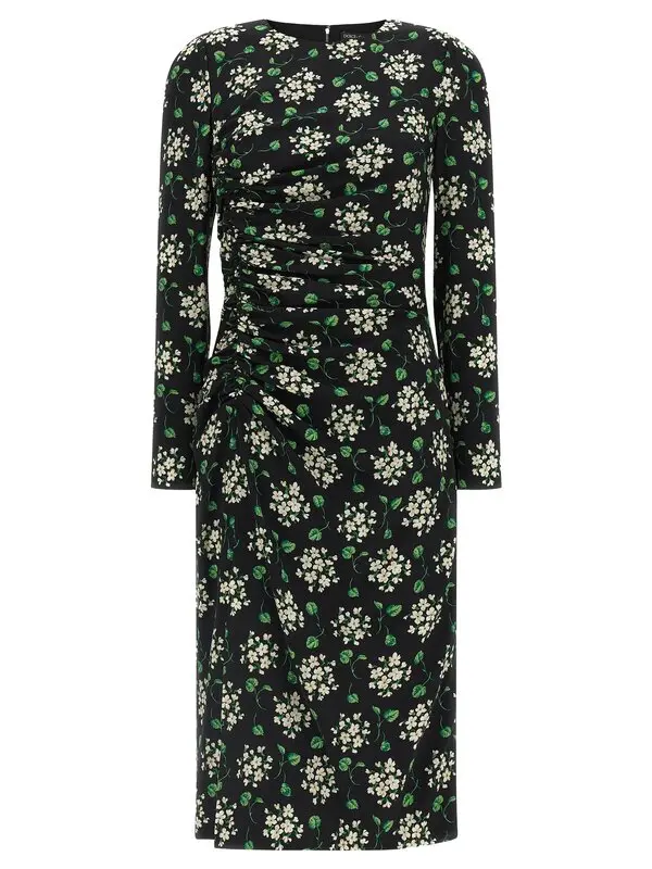 Dolce & Gabbana Silk Charmeuse Midi Dress - Black