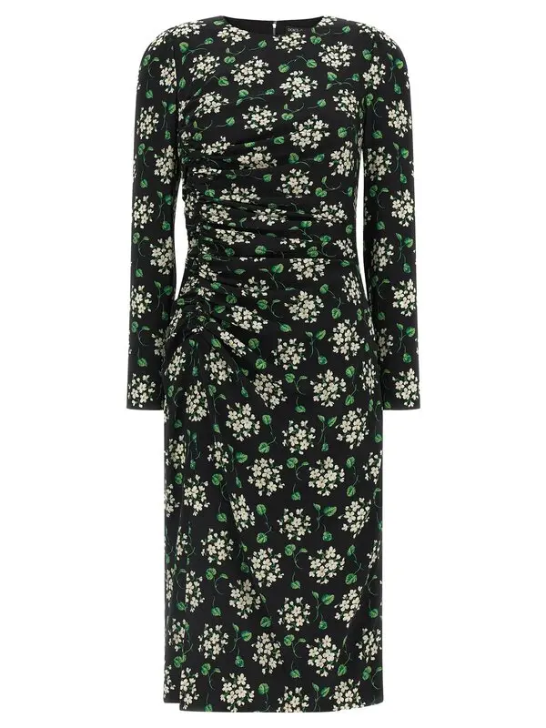 Dolce & Gabbana Silk Charmeuse Midi Dress - Black