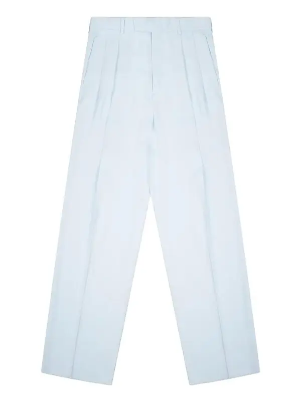 Bottega Veneta Silk Blend Tailored Pants - Blue