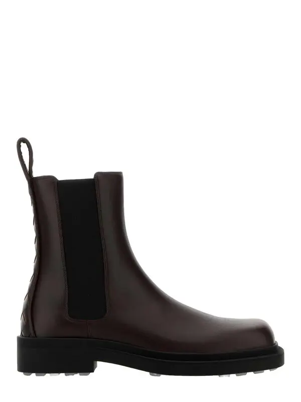 Bottega Veneta Leather Chelsea Ben Ankle Boots - Brown