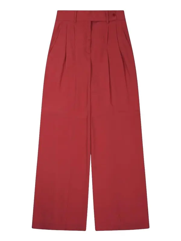 Alberta Ferretti Wide Leg Tailored Pants - Pink