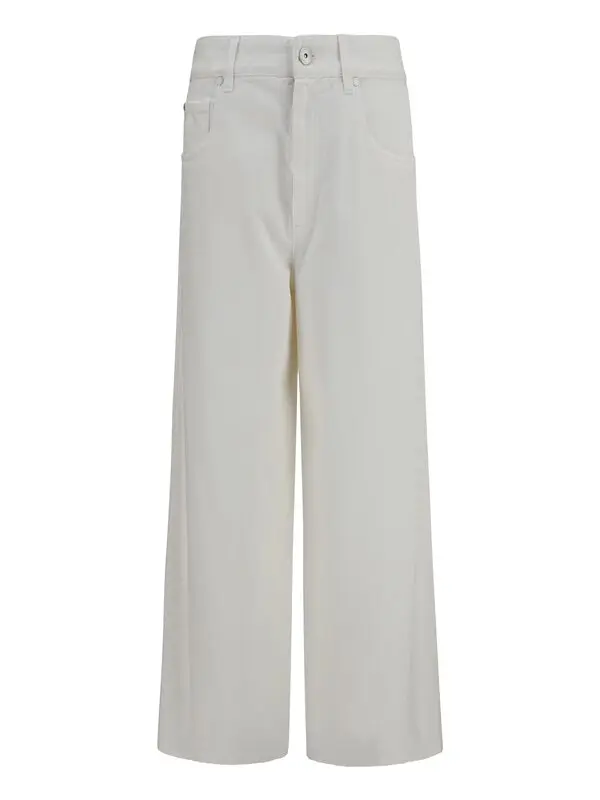 Brunello Cucinelli High-rise Palazzo Jeans - Cream