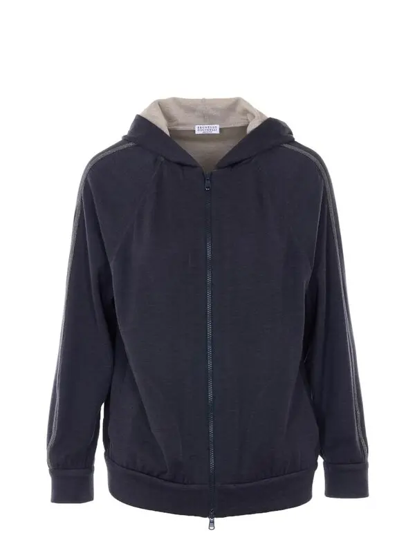 Brunello Cucinelli Zipped Sweatshirt - Gray
