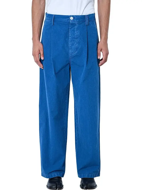 Marni Pleated Wide-leg Trousers - Blue
