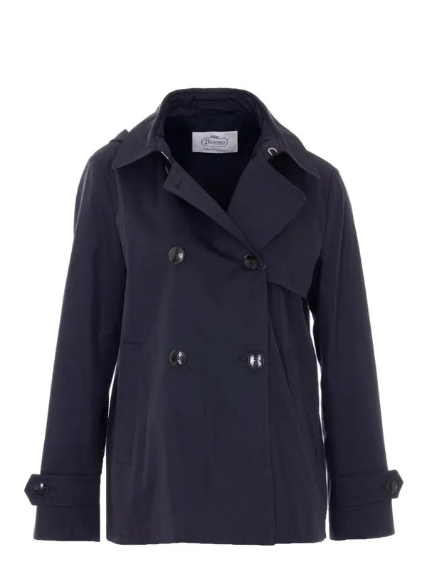 Herno Waterproof Peacoat - Blue