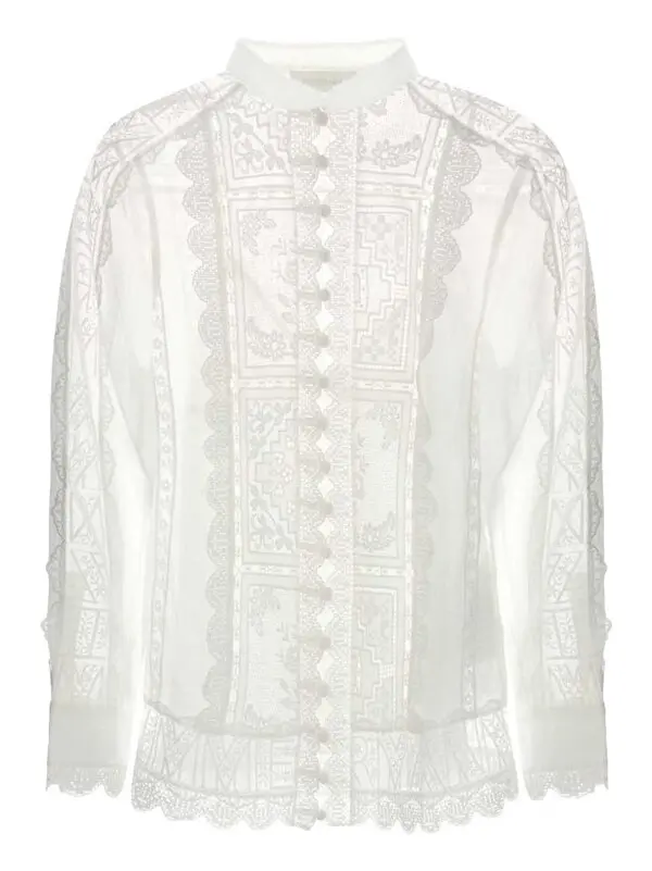 Zimmermann Aster Embroidered Blouse - Multicolor