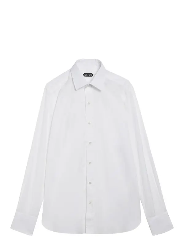 TOM FORD Slim-fit Cotton Shirt In Optical - White