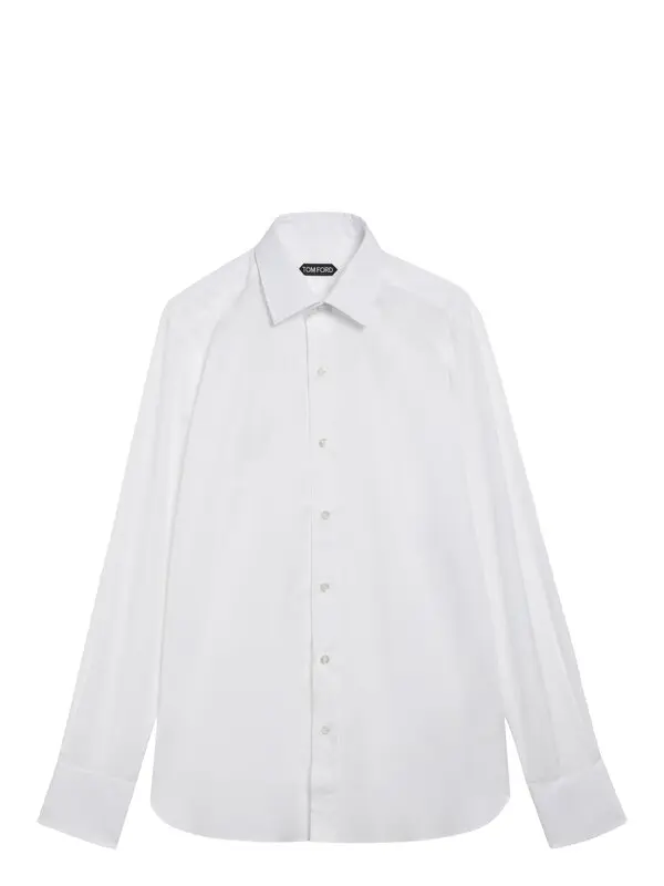 TOM FORD Slim-fit Cotton Shirt In Optical - White