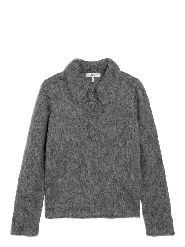 Chloé Alpaca-blend Cardigan - Gray