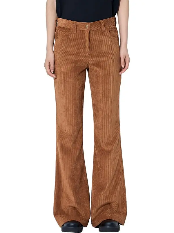 Moncler Corduroy Flared Trousers - Brown