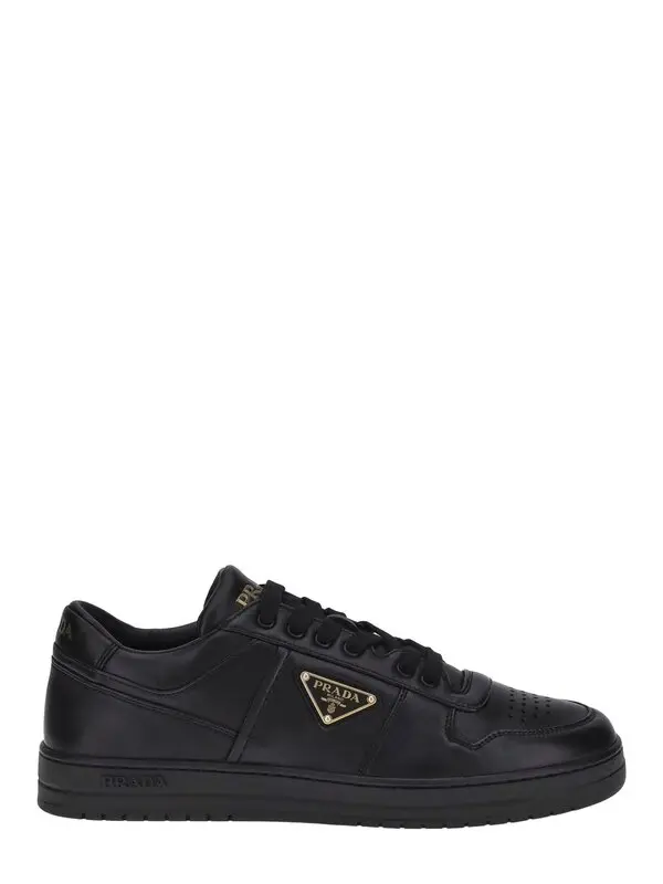 Prada Downtown Leather Sneakers - Black