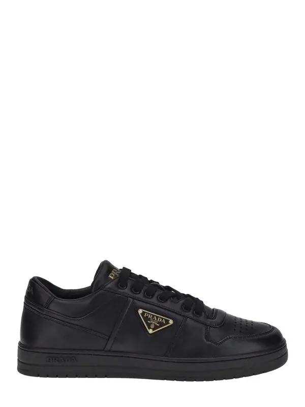 Prada Downtown Leather Sneakers - Black