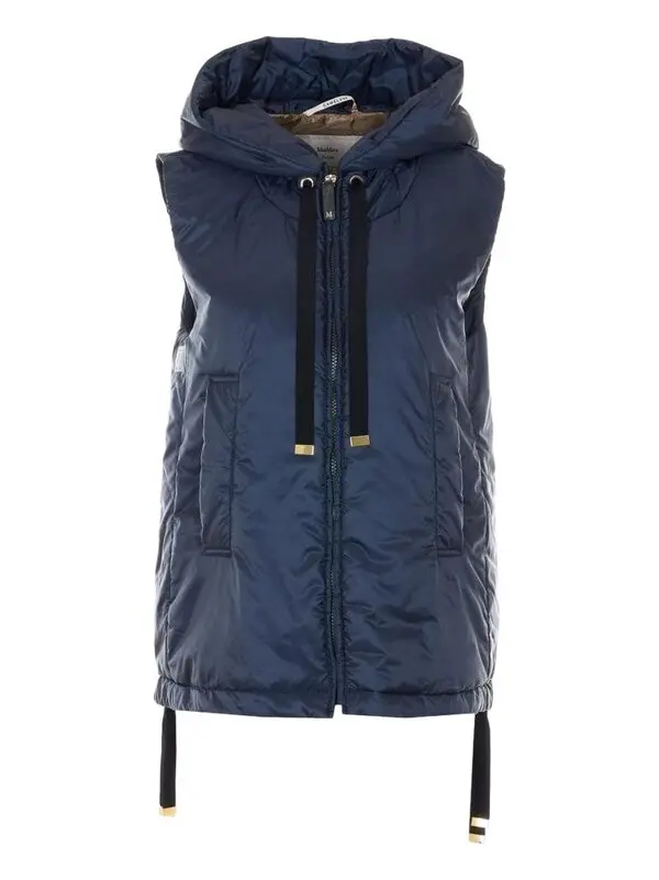 Max Mara Greengo Drop-proof Canvas Padded Vest - Blue
