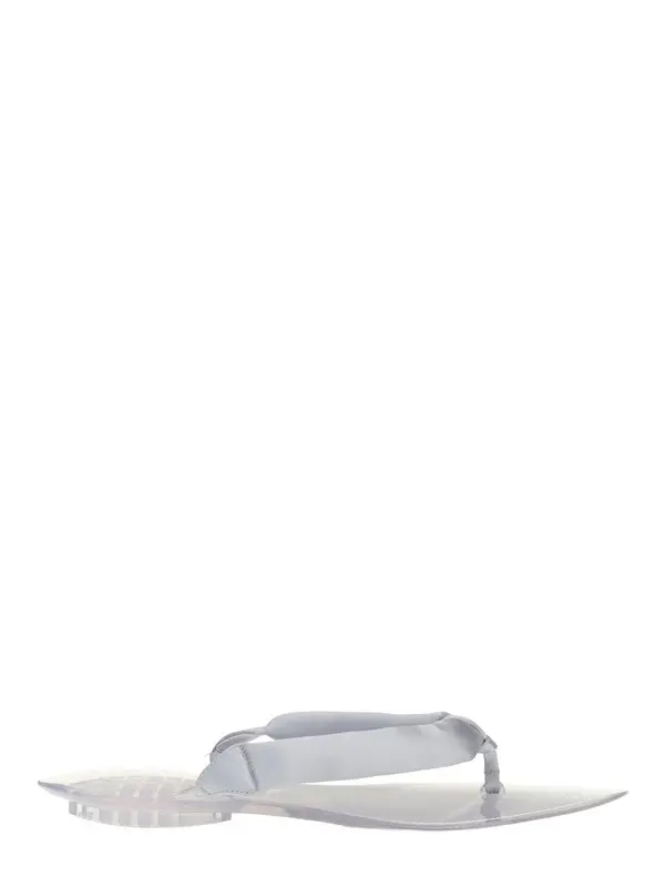 Alaïa Satin Flip-flop Sandals - Gray