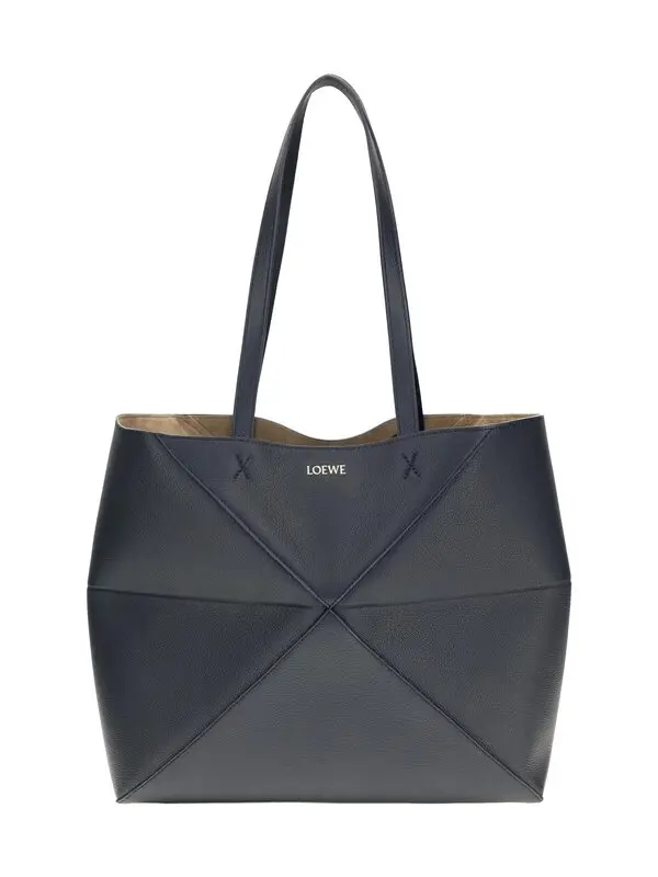 Loewe Medium Puzzle Fold Tote Bag - Blue
