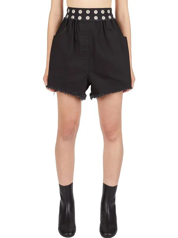 Raf Simons Eyelet Shorts - Black