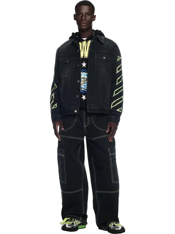 Off-White Irregular Cargo Jeans - Black