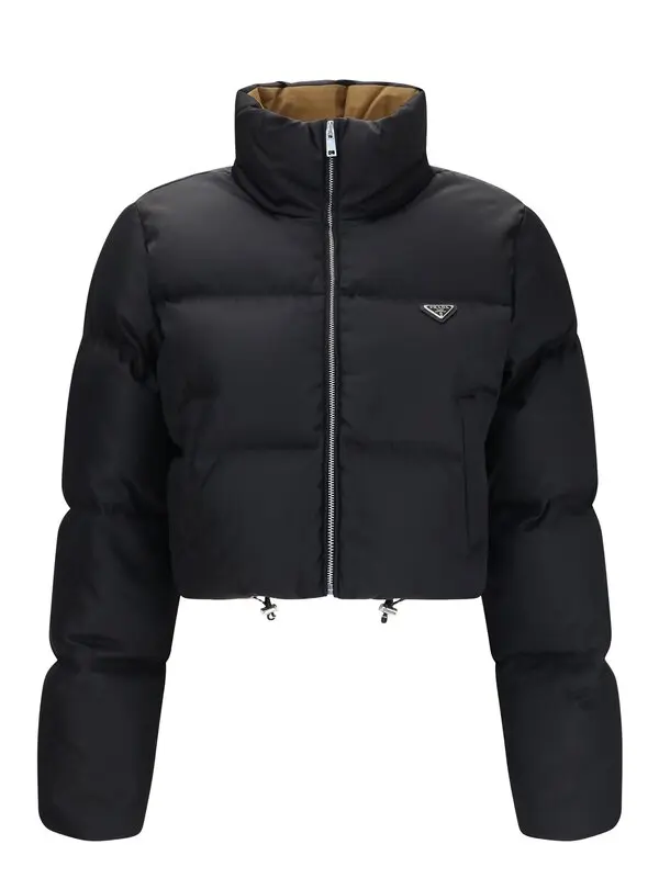 Prada Short Re-nylon Down Jacket - Black