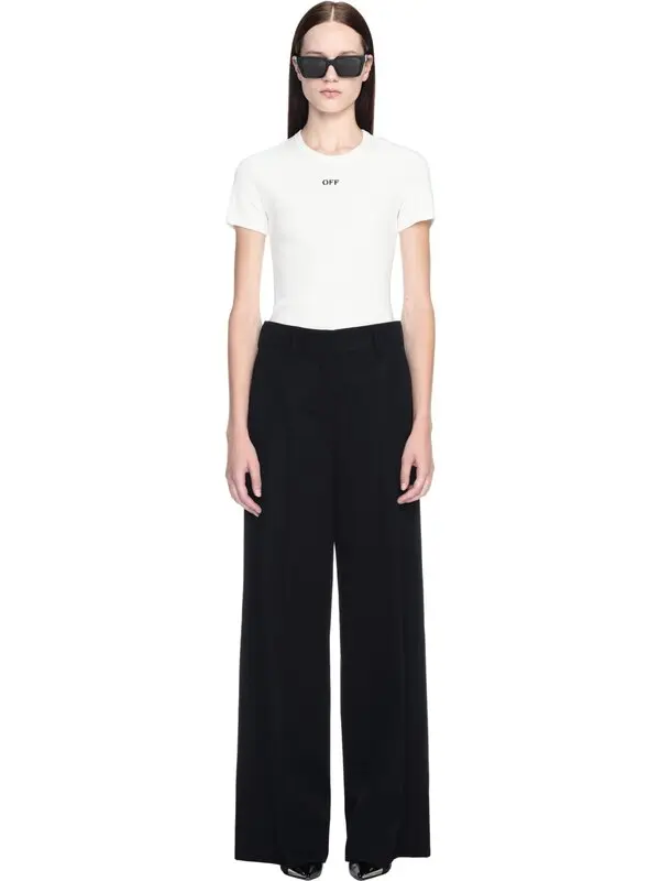 Off-White Ribbed Logo T-shirt - White