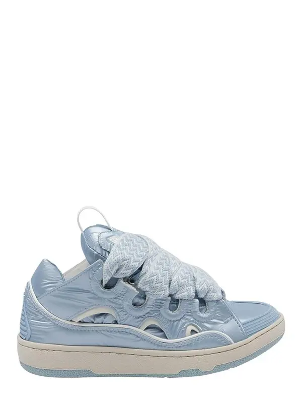LANVIN Nylon Curb Sneakers - Blue