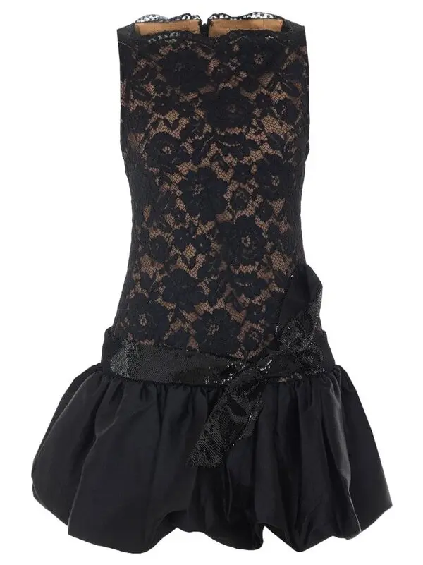 SELF-PORTRAIT Lace Mini Dress - Black