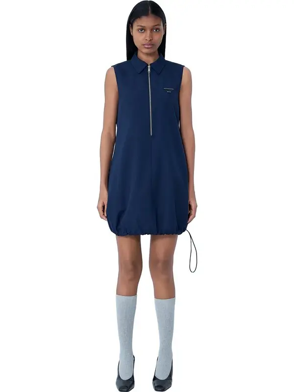 Prada Logo Motif Cargo Dress - Blue