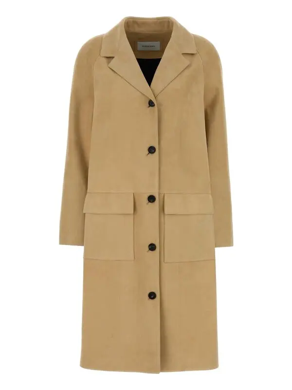 FERRAGAMO Suede Coat - Brown