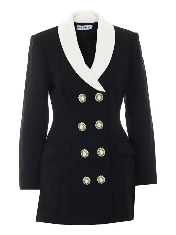 SELF-PORTRAIT Tailored Blazer Mini Dress - Black