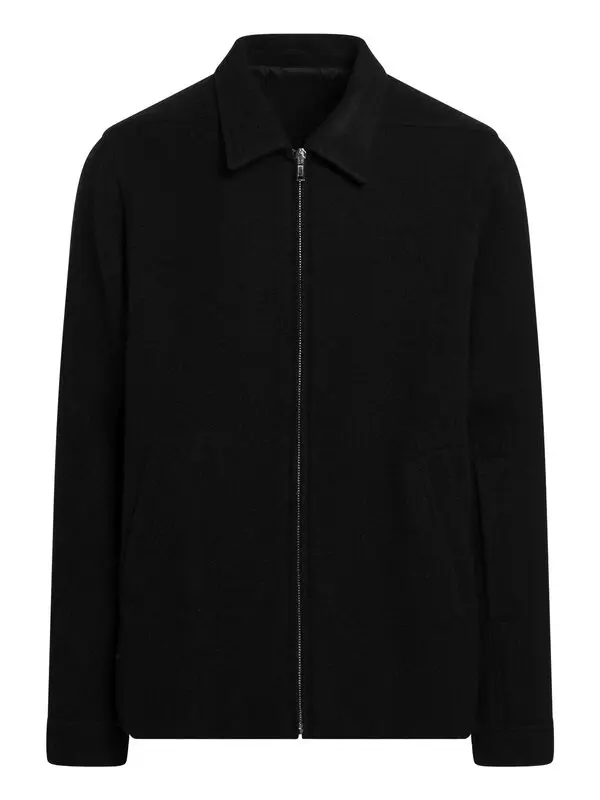Rick Owens Virgin Wool Zip-up Jacket - Black