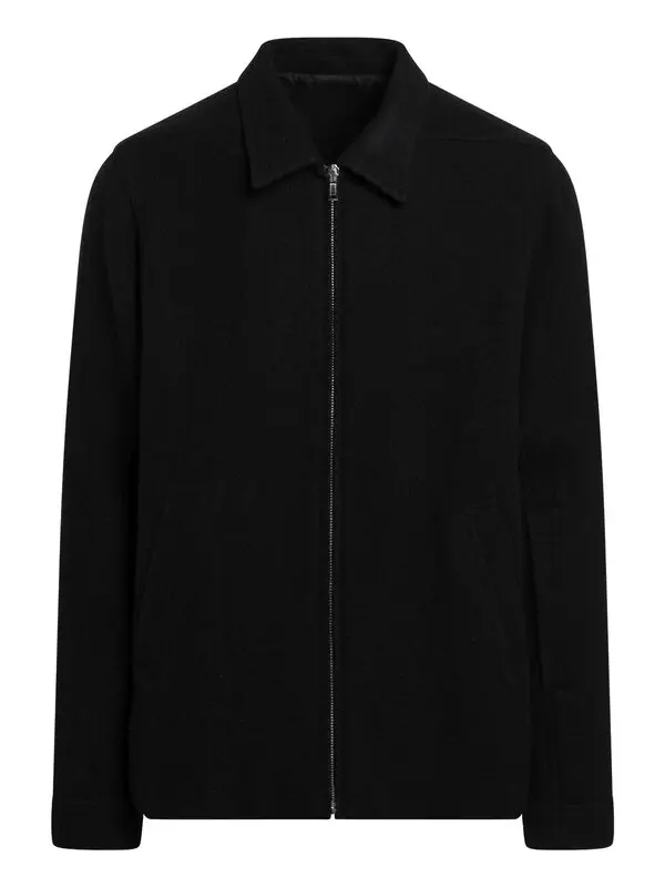 Rick Owens Virgin Wool Zip-up Jacket - Black