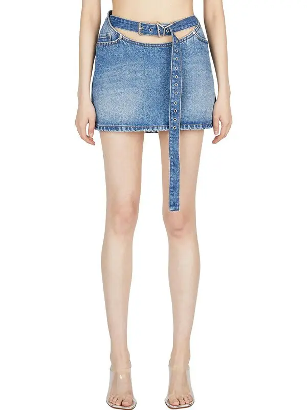 Y/project Belt Arc Skirt - Blue
