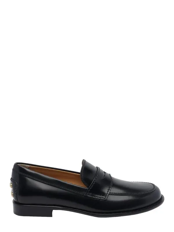 TOD'S Metal Dots Loafers - Black